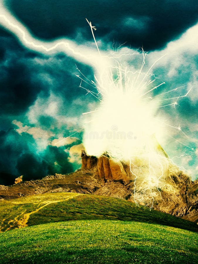 Burning Rock Abstraction stock illustration. Illustration of abstract ...