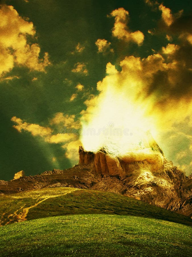 Burning Rock Abstraction stock illustration. Illustration of abstract ...