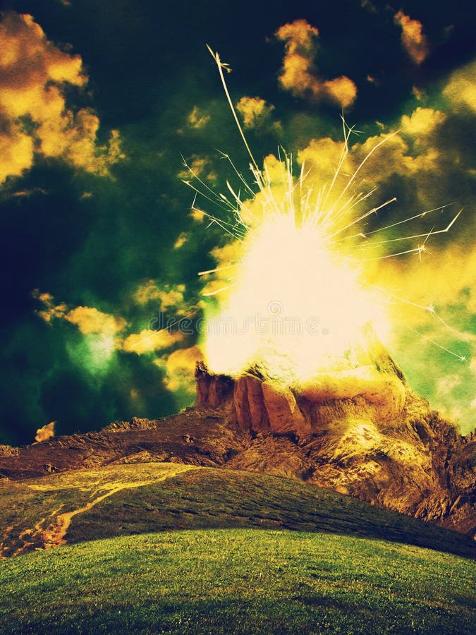 Burning Rock Abstraction stock illustration. Illustration of abstract ...