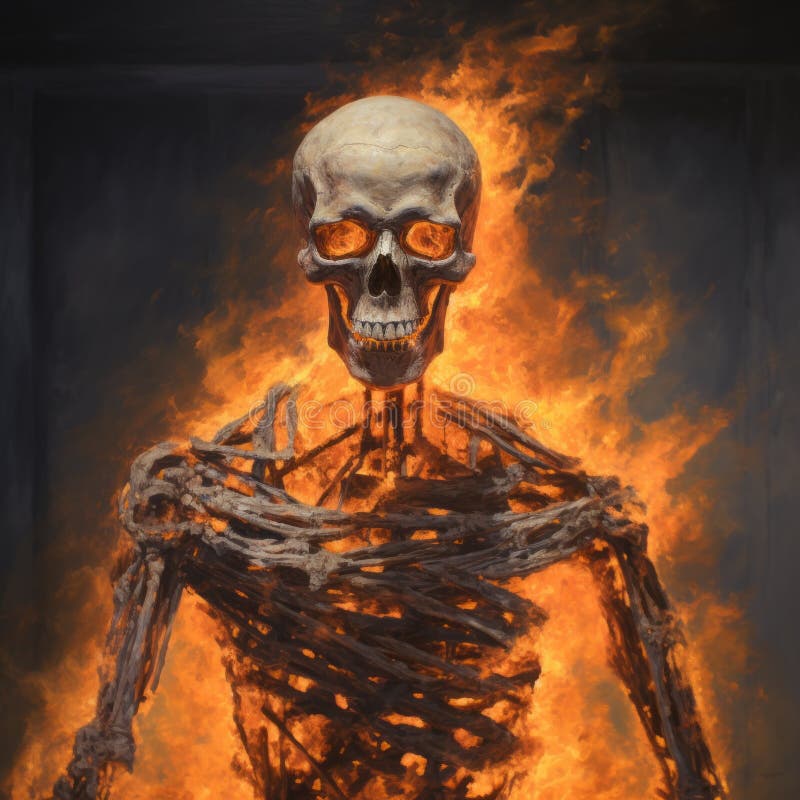 Burning Skeleton: a Neoclassical Chris Brown-inspired Hyperrealistic ...