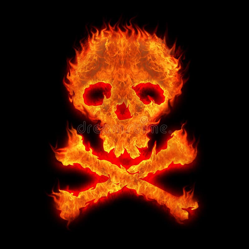 Burning skull stock illustration. Illustration of ignite - 22284570