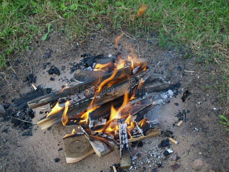 Campfire 2 stock image. Image of green, close, logs - 168386971