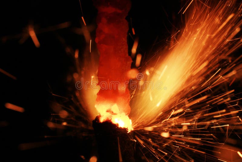 Burning Sparkle. Bright Fire Stock Photo - Image of flare, abstract ...