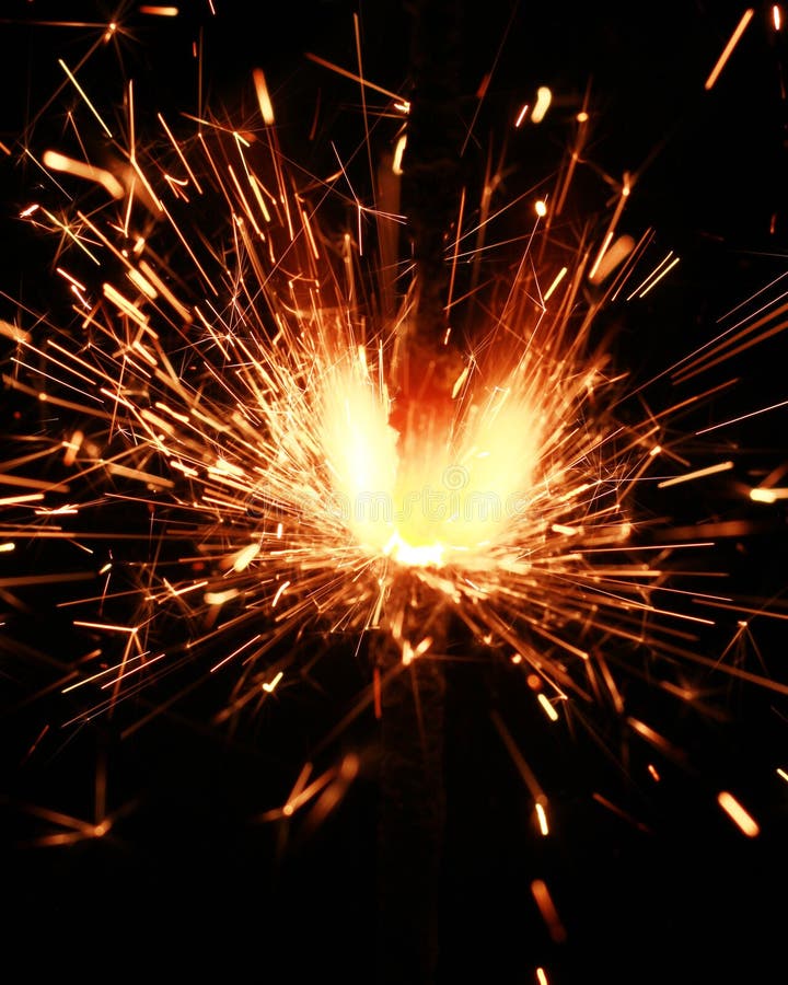 Bright Fire on a Black Background at Night Stock Photo - Image of black ...