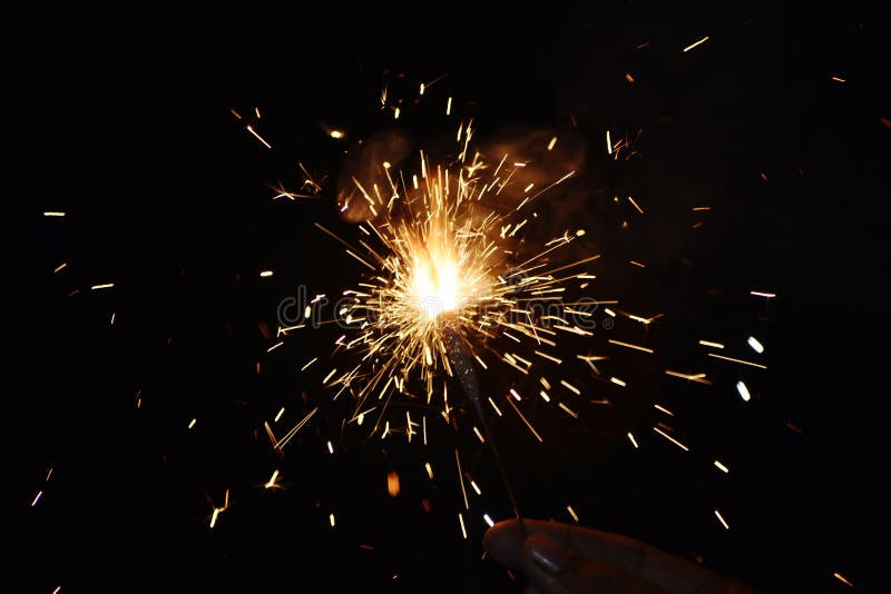 Burning Sparkle Cracker at the Time of Dipavali a Festival of Light ...