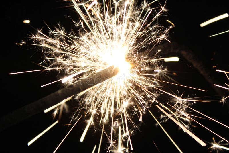 Burning sparkler stock image. Image of years, spark, sparkler - 38395723