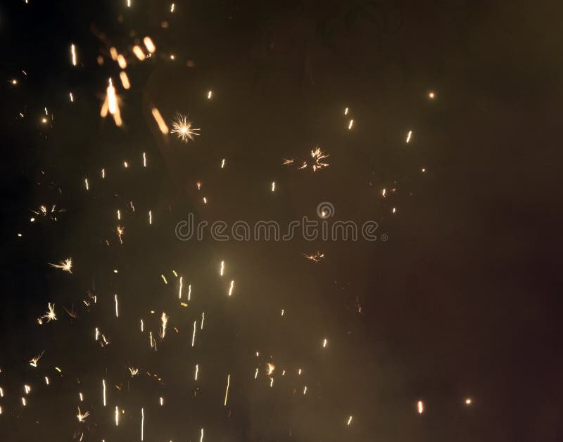 Burning Sparks Flying. Beautiful Flames Background. Stock Photo - Image ...