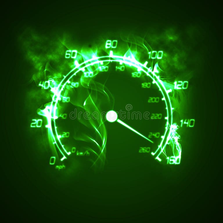 Burning speedometer stock illustration. Illustration of round - 14494478