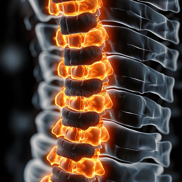 Burning Spinal Column (1 stock image. Image of human - 365897399