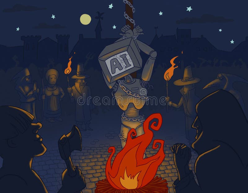 Burning at the stake stock illustration. Illustration of inspiration ...
