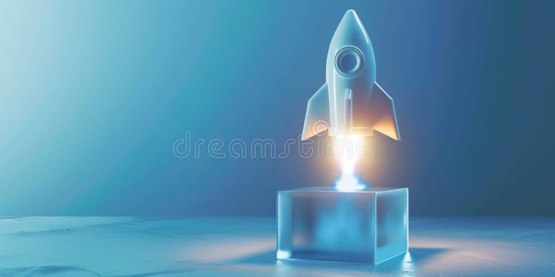 Burning Start Up Icon in the Glass Stock Illustration - Illustration of ...