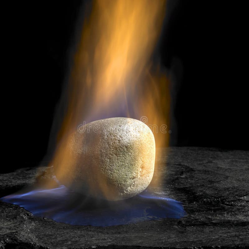 Burning stone stock image. Image of dark, light, burn - 34973979
