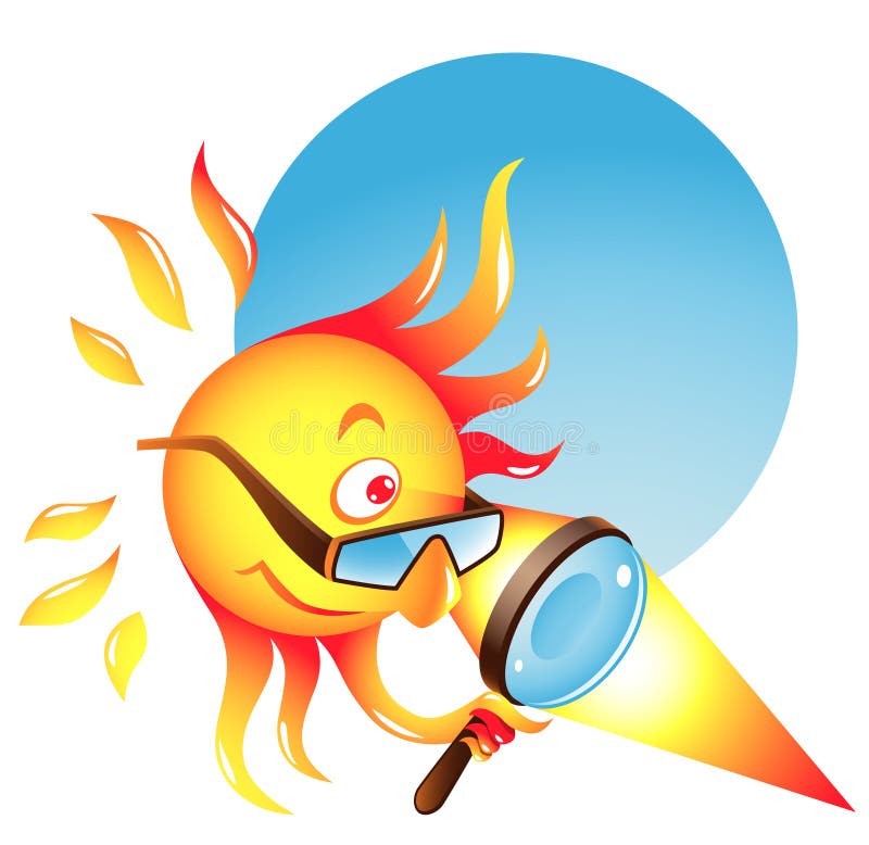 Burning Sun stock vector. Illustration of sunburn, flame - 13960334