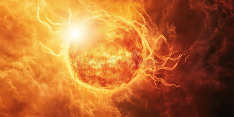 Burning Sun stock photo. Image of flames, fire, flare - 359839050