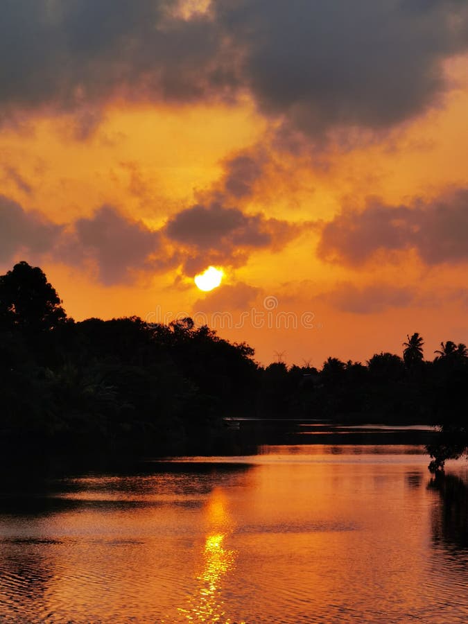 Burning Sun stock image. Image of afterglow, burning - 255950167