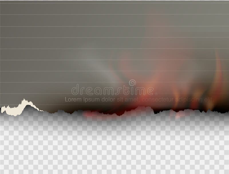 Burning Templates Torn Paper with Fire Stock Illustration ...