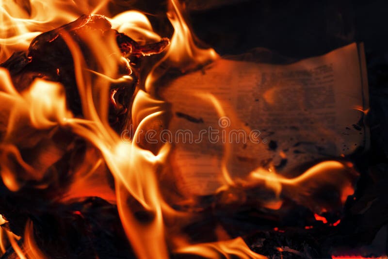 Burning Pages of Books. Books on Fire. Burning Thoughts, News. Books in ...