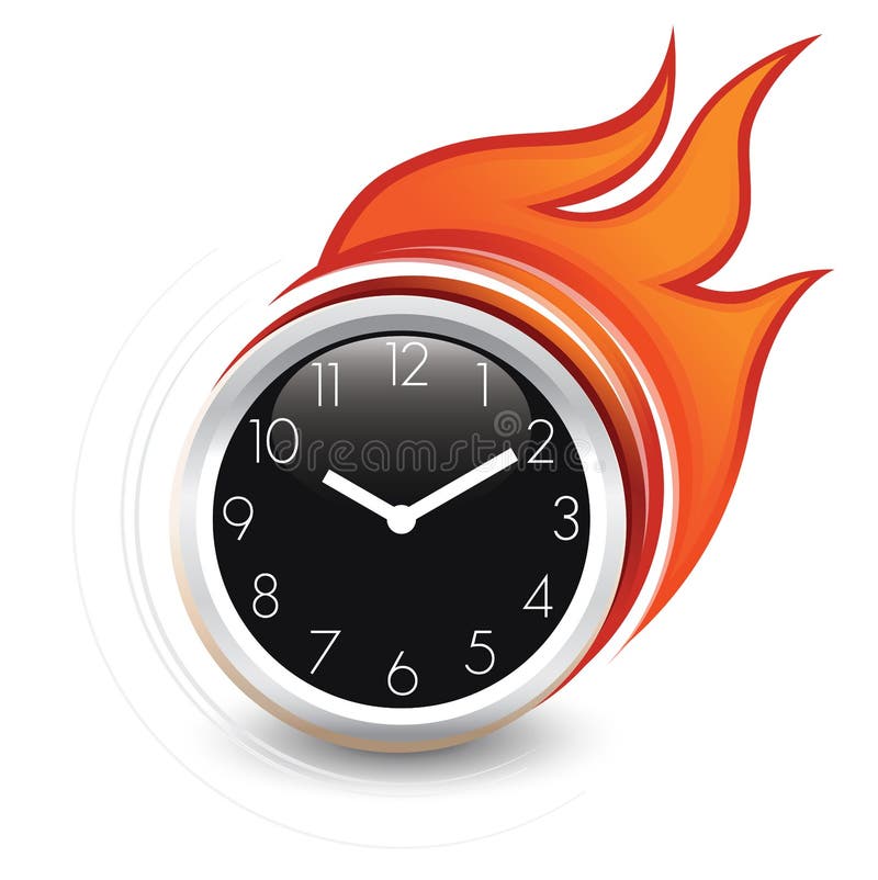 Burning Time stock vector. Illustration of timer, design - 88030833