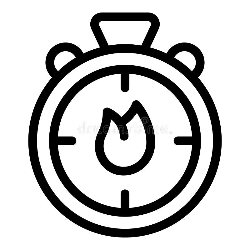 Burning Time Icon Representing Working Fast Under Pressure Stock ...