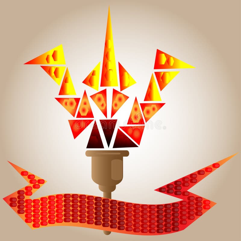 Burning torch stock vector. Illustration of burning, fire - 29914983