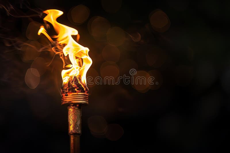 A Burning Torch in Darkness Representing the Light of Innovation and ...