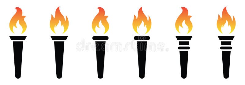 Torch Fire Icon. Burning Torch Icon, Vector Illustration Stock Vector ...