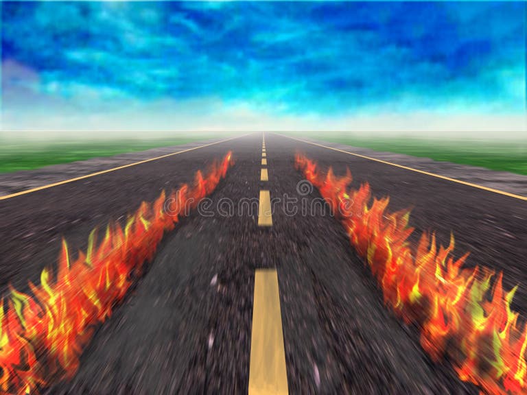 Burning tracks stock illustration. Illustration of single - 3808020