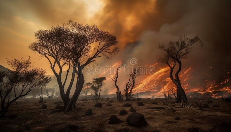 Burning Tree Ignites Inferno, Damaging Environment Generated by AI ...