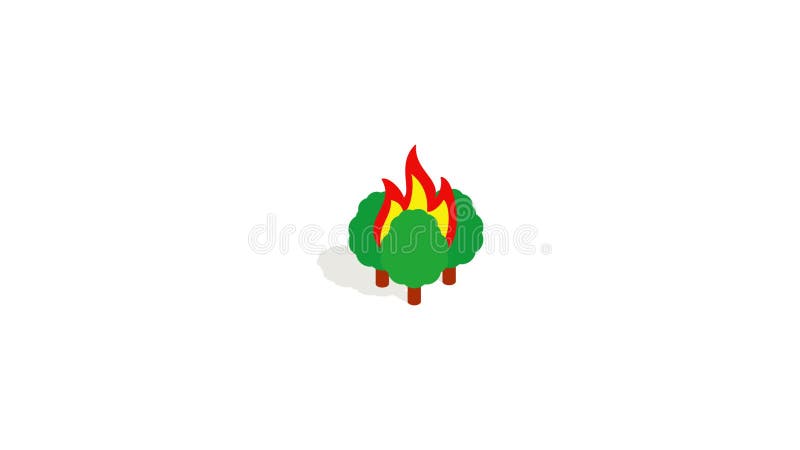 Burning Trees Icon Animation Stock Video - Video of calamity, dangerous ...