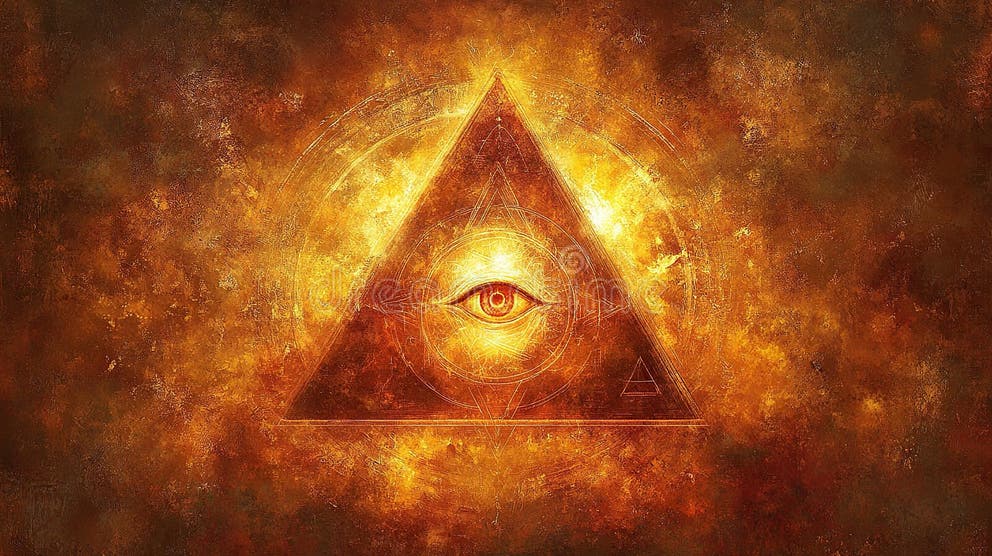 Burning Triangle, All-seeing Eye, Divine Light Stock Illustration ...