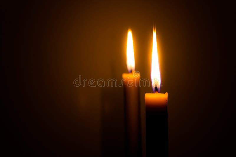 Burning two candles stock image. Image of loss, sacred - 22464777