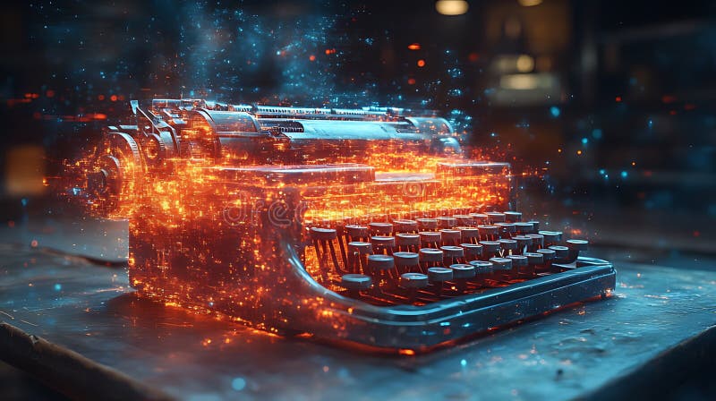 Burning Typewriter Stock Illustrations – 18 Burning Typewriter Stock ...