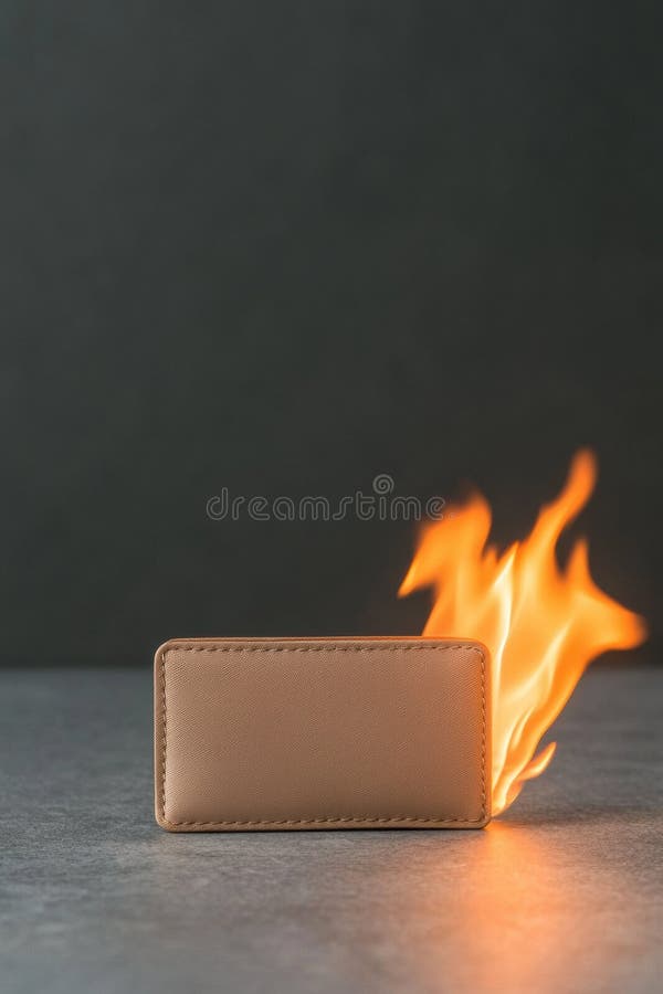 Burning Wallet with Flames, Symbolizing Financial Crisis and Loss Stock ...
