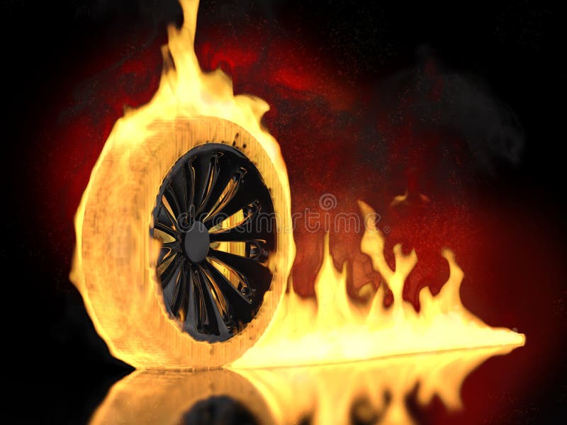 Burning wheel stock illustration. Illustration of clean - 13454801