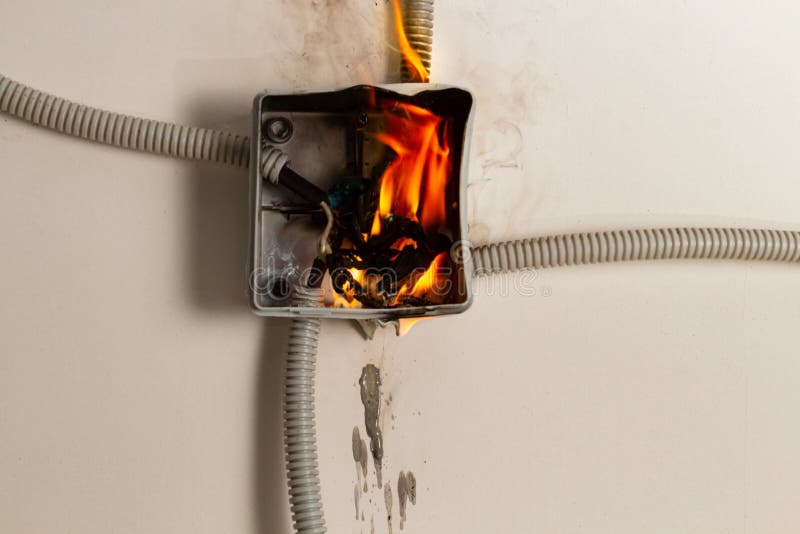 Burning Wires in the Electrical Panel, Poor-quality Electrical Wiring ...