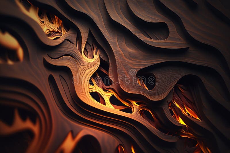 Burning Wood Abstract Background. Generative AI Stock Image - Image of ...
