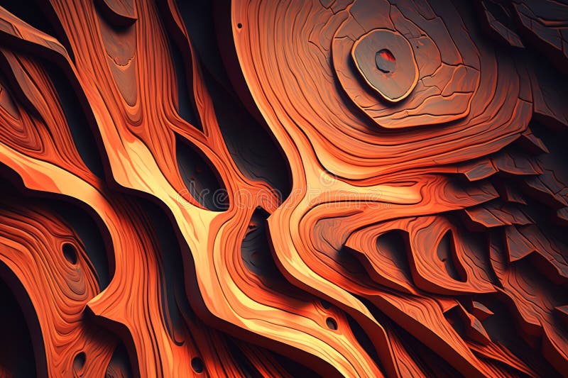Burning Wood Abstract Background. Generative AI Stock Photo - Image of ...