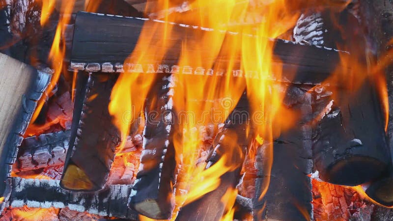 Burning Wood for Protection Traditional Work Stock Footage - Video of ...