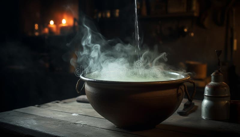 Burning Cauldron Stock Illustrations – 585 Burning Cauldron Stock ...