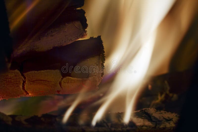 Burning wood and cinder stock image. Image of burned - 50049575