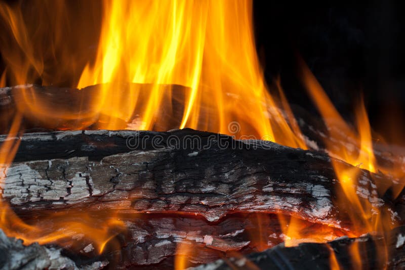 Wood fire stock photo. Image of camp, orange, smoke, darkness - 29715648