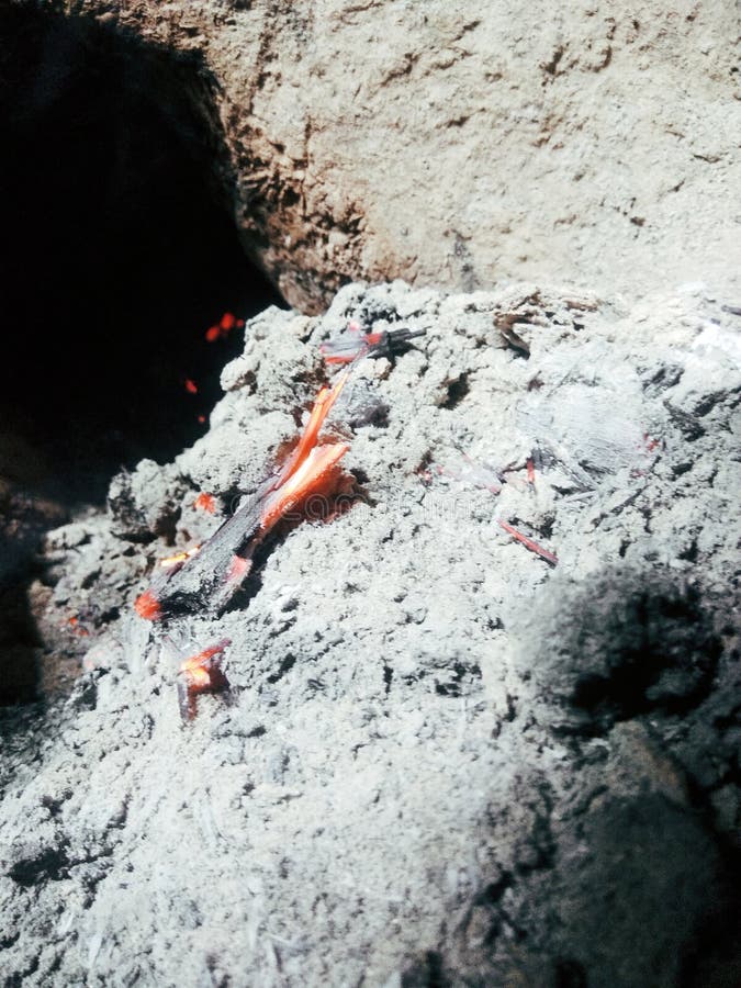 Leftover Ash of Burnred Coal Stock Image - Image of time, leftover ...