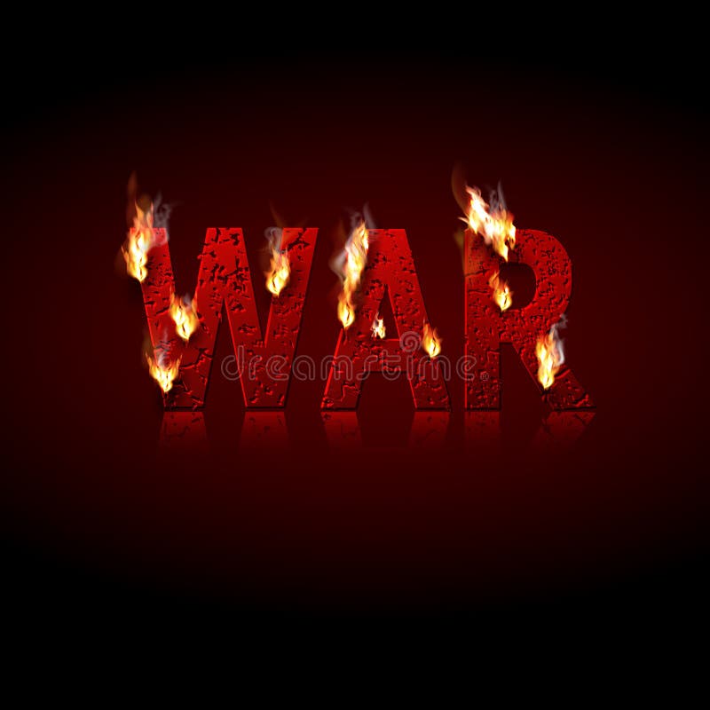 Burning word fire stock illustration. Illustration of abstract - 62739049