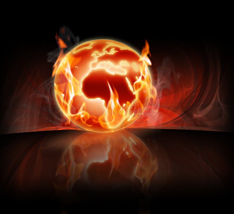 Burning World stock illustration. Illustration of climate - 4974135