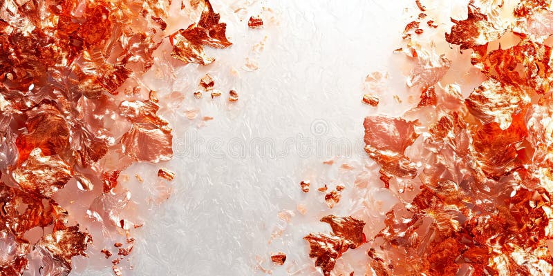 Burnished copper flakes stock photo. Image of composition - 314160228