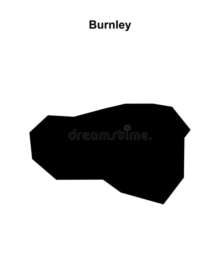 Burnley outline map stock vector. Illustration of boundary - 371642168