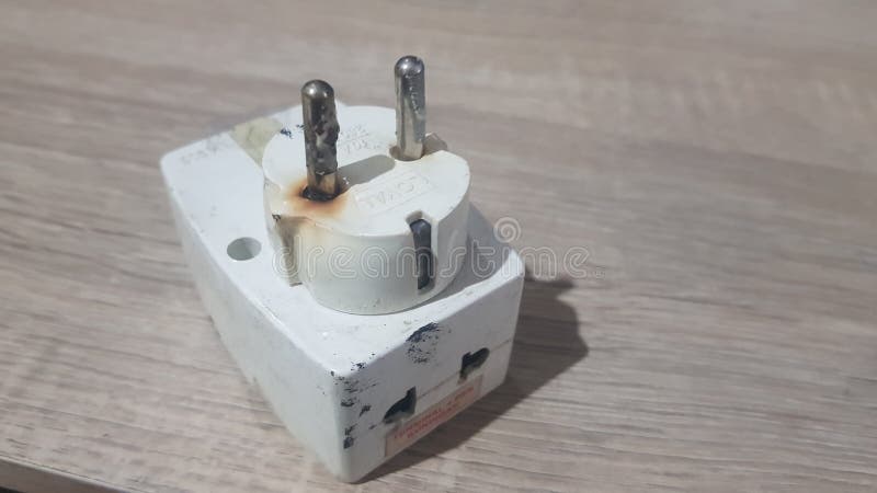 Burnout Electrical Appliances or Electrical Plug or Electrical Adapter ...