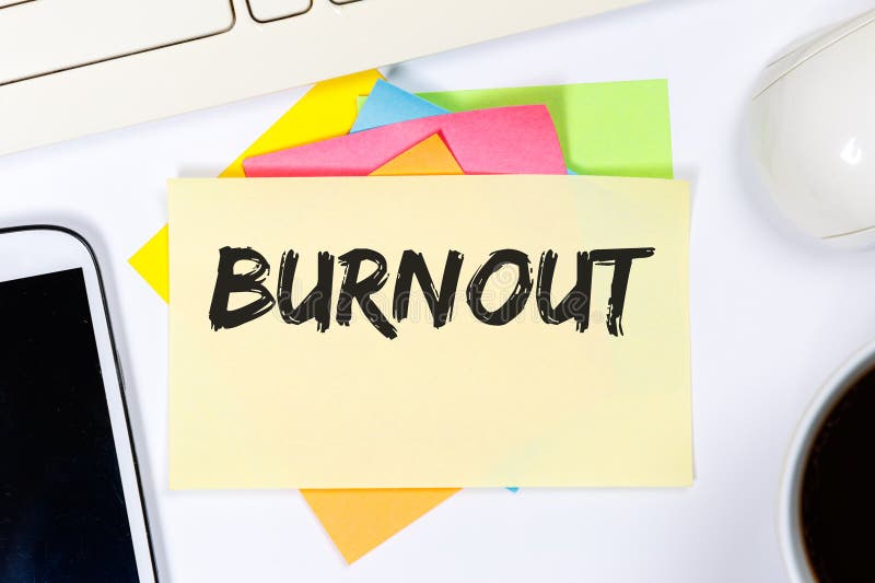 Burnout Ill Illness Stress Stressed at Work Business Concept on a Desk ...