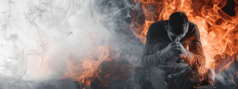 Burnout Syndrome with Copy Space Stock Image - Image of portrait, women ...