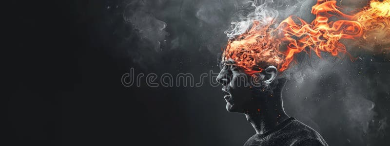 Burnout Syndrome with Copy Space Stock Image - Image of syndrome ...